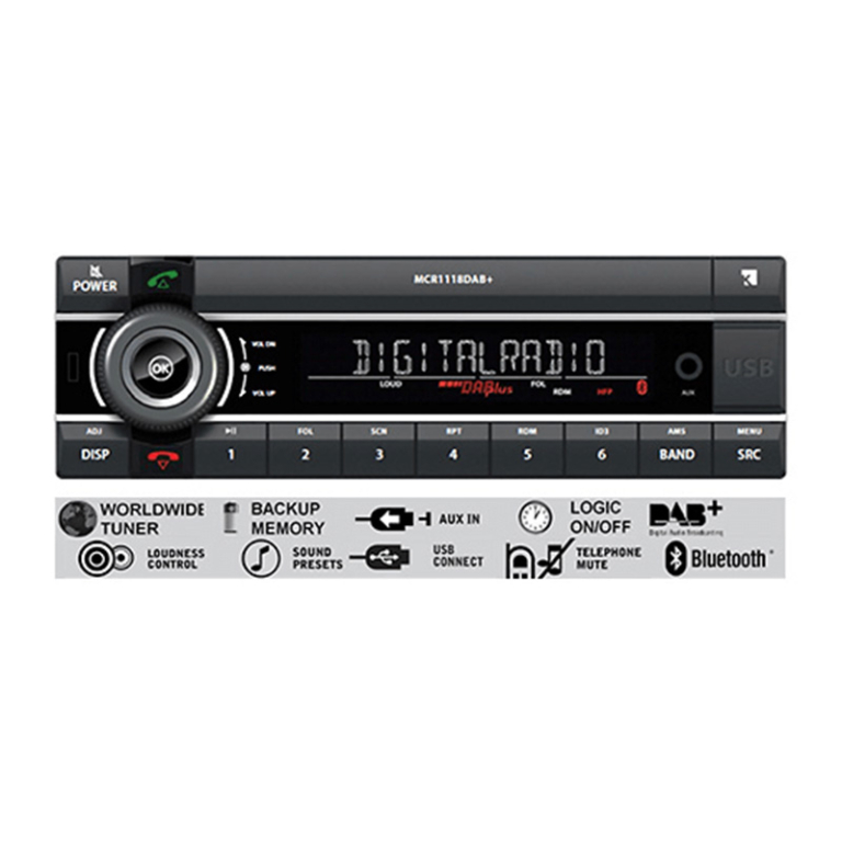 Radio für Mercedes SLK R170 "MCR 1120 K DAB+" - HUB CAR